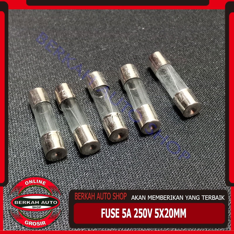 Jual Fuse kaca 5A 250V - Sekering 5A 250V 5x20 mm | Shopee Indonesia