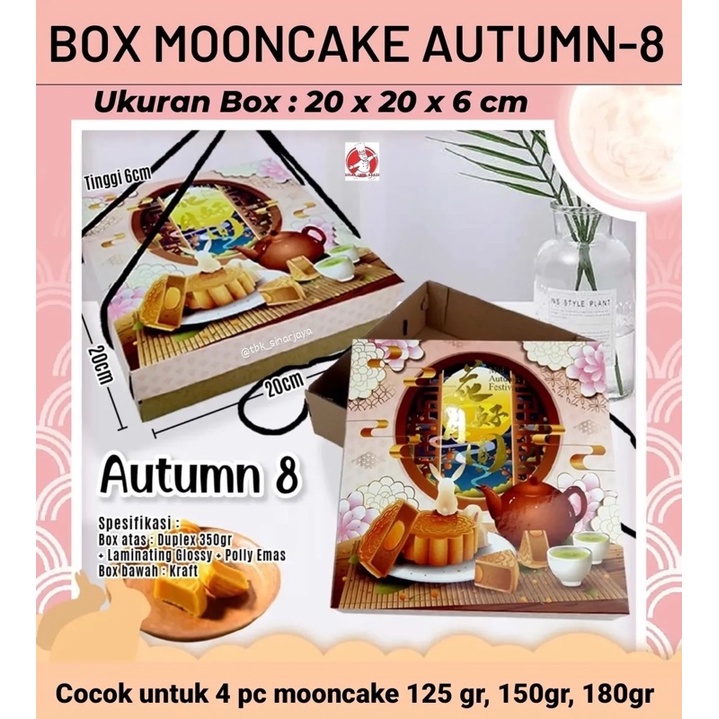Jual Box Mooncake Autumn-8 isi 4 | sekat4 | kotak mooncake (cocok untuk ...