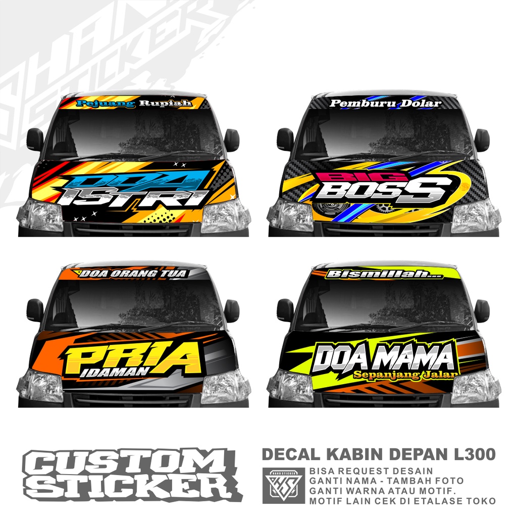 Jual Sticker Grand Max Atau Decal Kabin Depan Grand Max Bisa Request ...