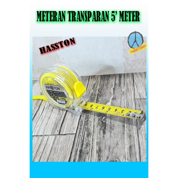 Jual Meteran Haston Prohex, transparan 5 meter x 19 mm | Shopee Indonesia