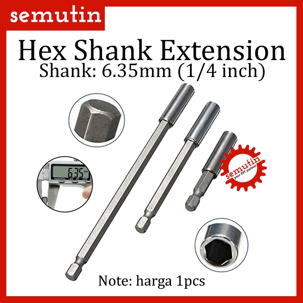 Jual Hex Shank Extension Rod / Holder Mata Bor / Hexagonal Extender ...