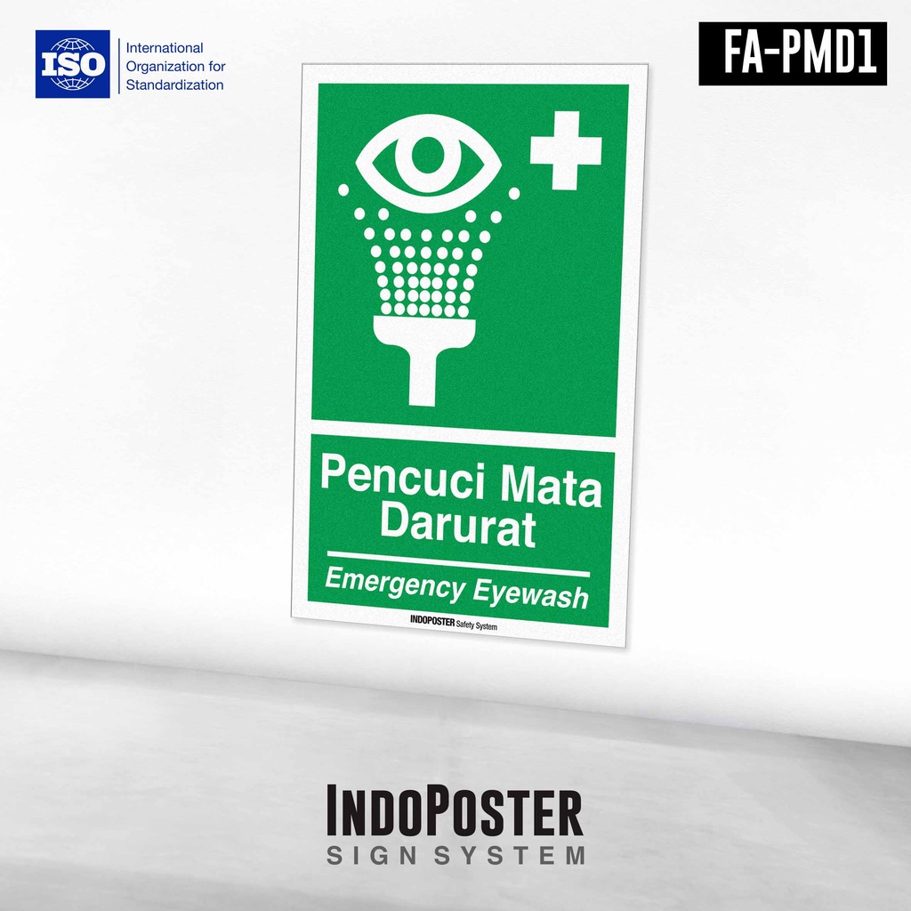 Jual Stiker Safety Sign Rambu K3 ISO Pencuci Mata Darurat | Shopee ...