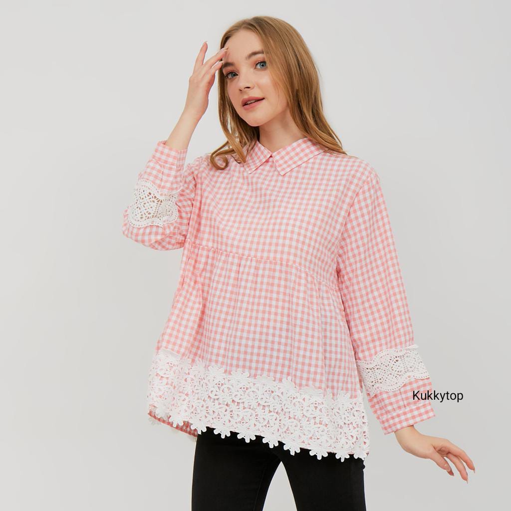 Jual Kukky Top Atasan Wanita Terbaru Krystal Blouse Tangan Panjang ...