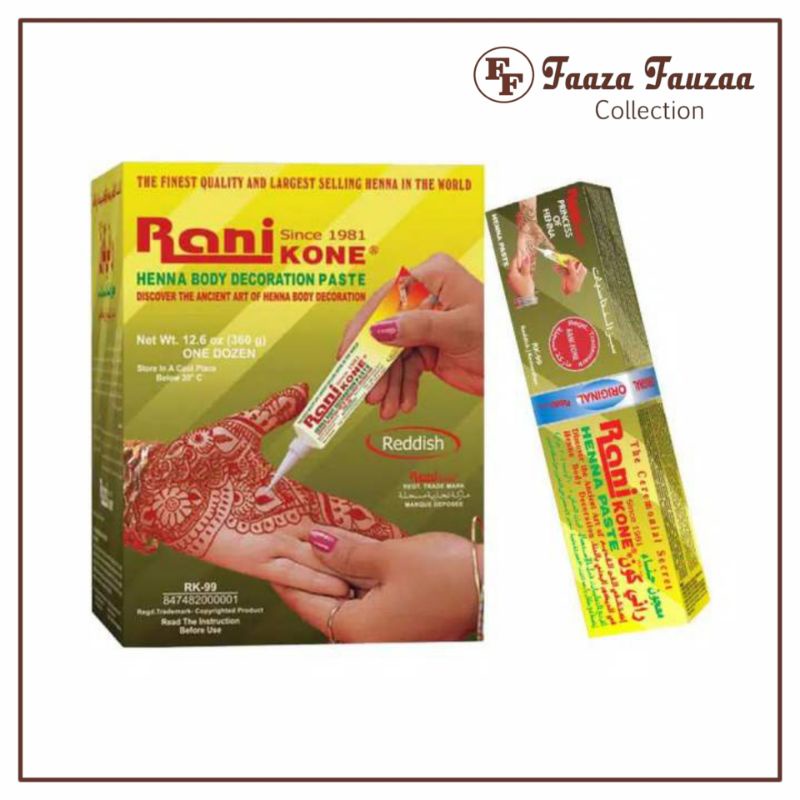 Jual HENNA RANI KONE BODY DECORATION PASTE HENNA RK 99 / PACAR RANI ...