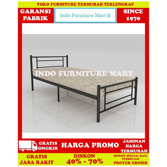 Jual Tempat Tidur Ranjang Besi Bedframe Bed Frame Orbitrend Single ...