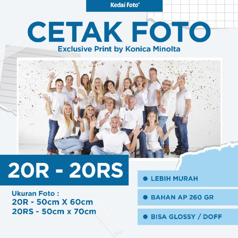 Jual Cetak Foto Jumbo 20R - 20RS Print UV Laser Tanpa Preorder | Shopee Indonesia