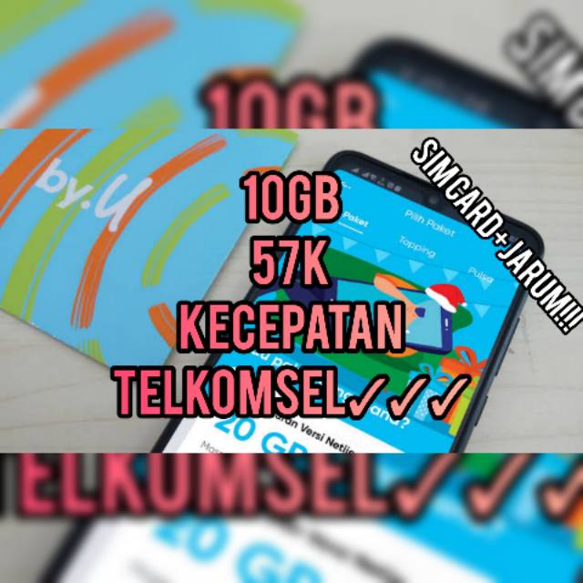 Jual Kartu Perdana Byu by.u Telkomsel (1GB, 2GB, 3GB, 10GB, 100GB ...