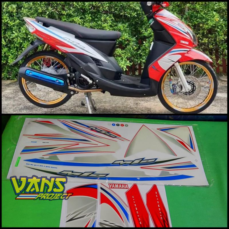 Jual Striping Mio soul mx Merah Putih Bahan Kodak Paper made In ...