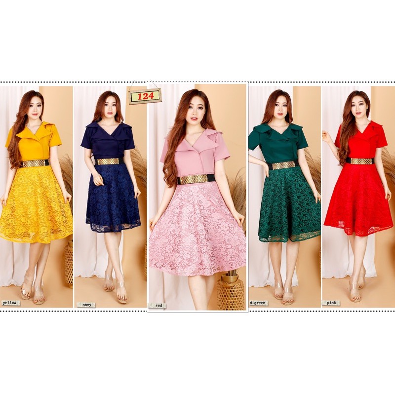 Jual Kathryn collection # 124, dres rok mekar scuba import premium ...