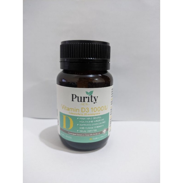 Jual Purity Vitamin D 1000iu 90 Mini Tablet | Shopee Indonesia