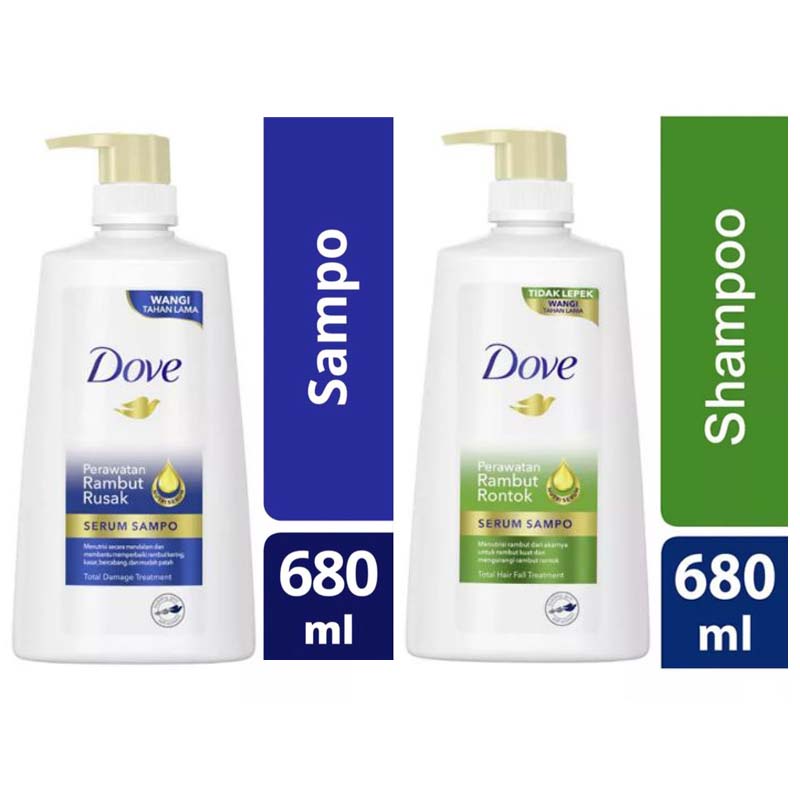 Jual DOVE Shampoo Perawatan Rambut Rontok / Rambut Rusak 680 ML ...