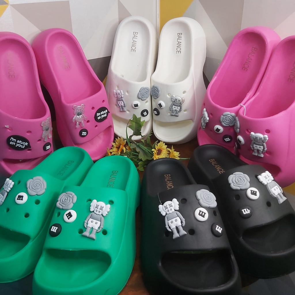 Jual PROMO SANDAL FUJI MURAH Sendal Wanita Jelly Wedges Platfrom TEBAL ...