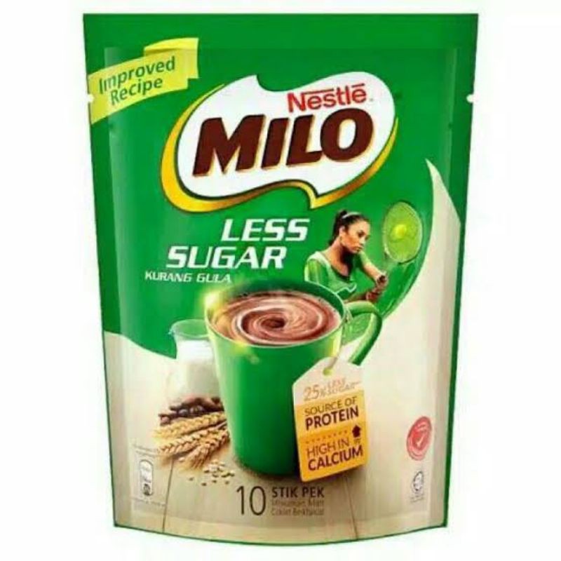 Jual MILO 3IN1 INSTANT DRINK LESS SUGAR ISI 10 SACHETS | Shopee Indonesia