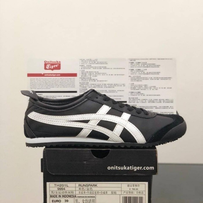 Jual Promo Onitsuka tiger Mexico 66 Original Black White - Hitam, 39 ...