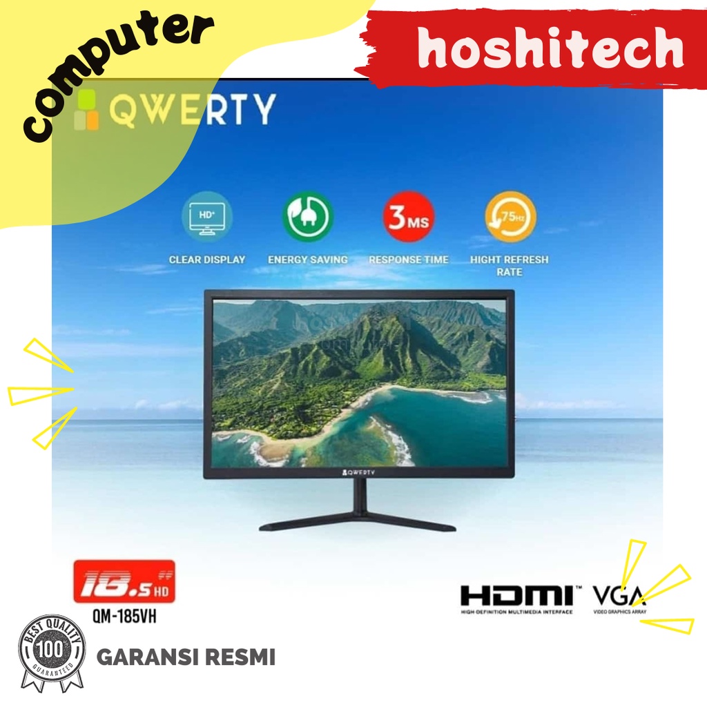Jual MONITOR LED QWERTY 19 INCH HDMI + VGA HD 1440x900 | GARANSI 1TH ...