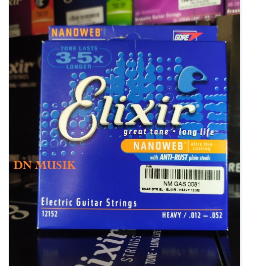 Jual SENAR ELIXIR ORIGINAL USA ELEKTRIK NANOWEB HEAVY 12152 / 012-052 ...