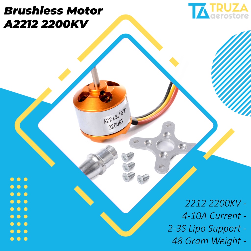 Jual A2212 2200KV BRUSHLESS MOTOR for AIRPLANE DRONE RC | Shopee Indonesia