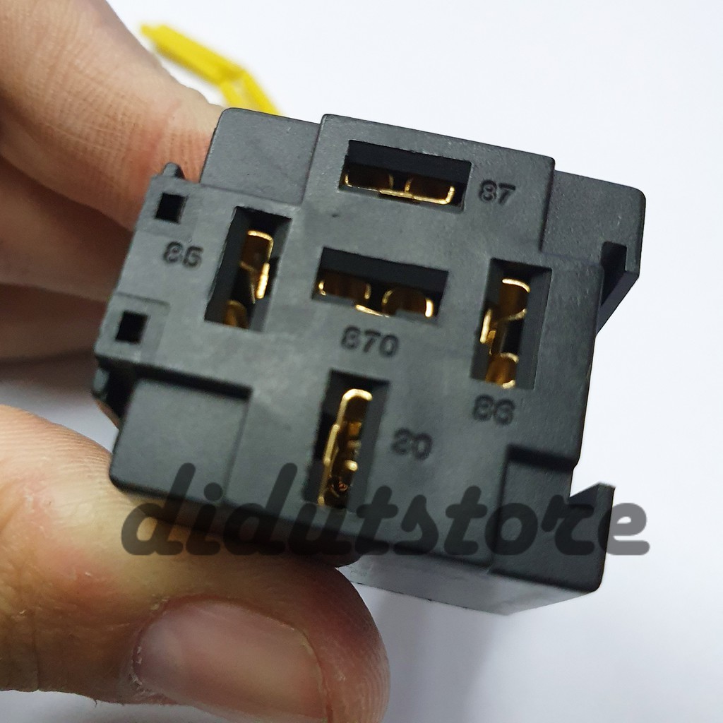Jual Socket Relay Klakson 5 Kaki + Kabel Tebal Body Plastik Relay Mobil ...