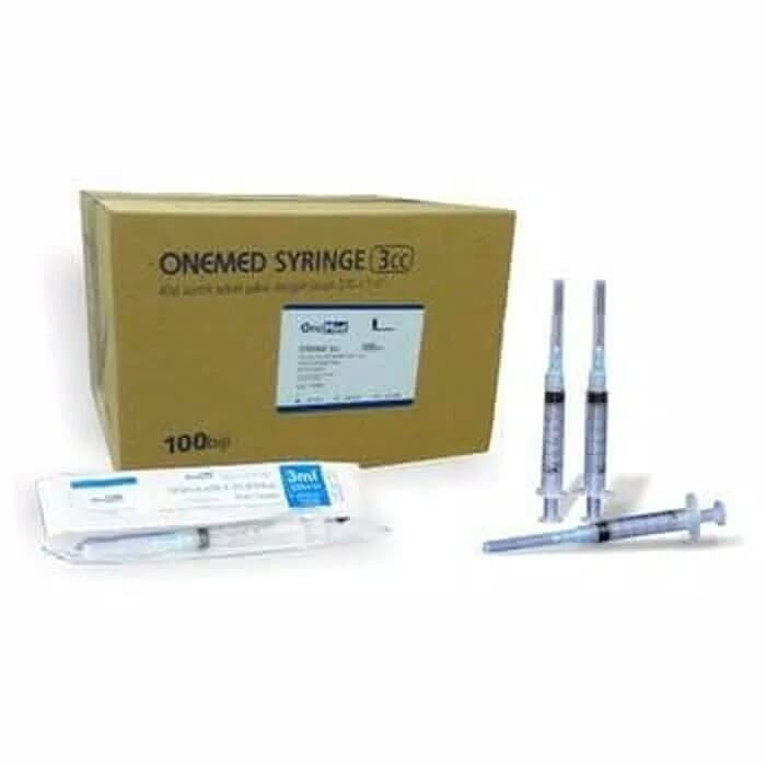 Jual ONEMED Disposable Syringe 3ml 23G x 1,25 | Shopee Indonesia
