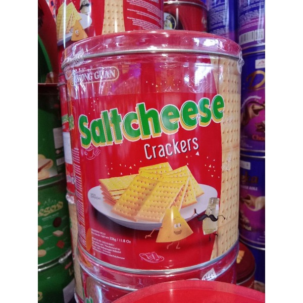 Jual KHONG GUAN Saltcheese Crackers kaleng 336gr. | Shopee Indonesia