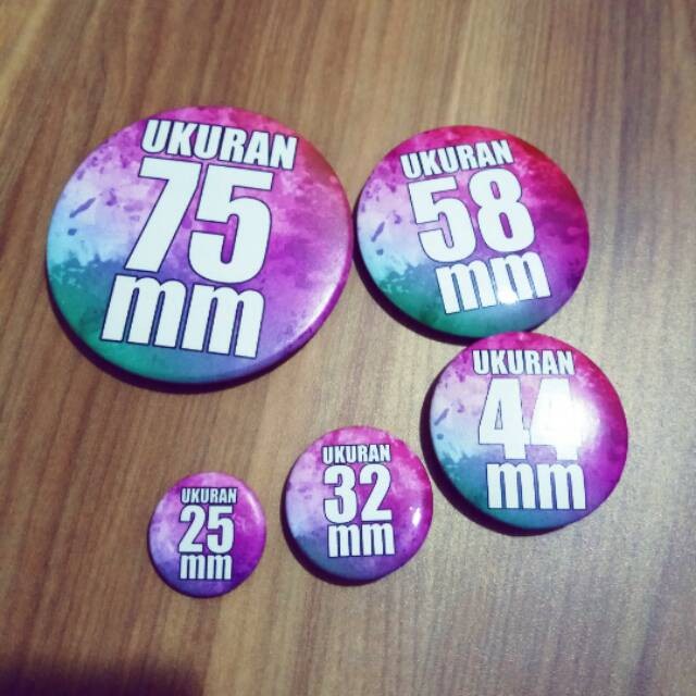 Jual Pin Peniti Custom UKURAN 25mm,32mm,44mm,58mm,75mm | Shopee Indonesia