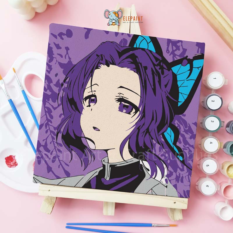 Jual Paint By Number 20x20cm Anime Nezuko DIY Painting Kit Demon Slayer ...