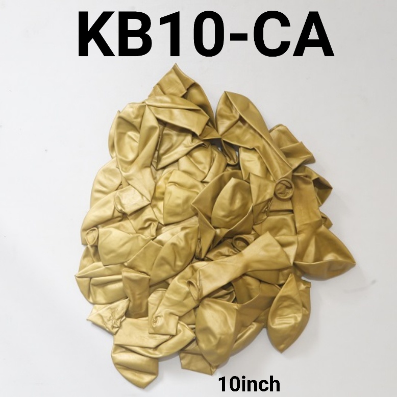 Jual KB10-CA Balon latex 10 inch 25cm chrome tebal mengkilap gold emas ...
