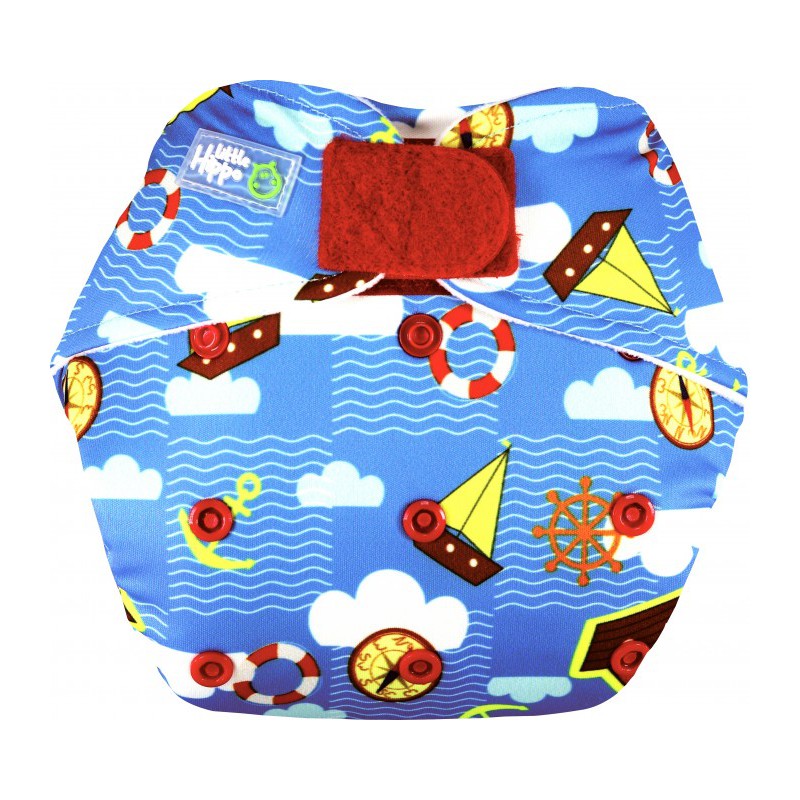 Jual Little Hippo EasyFit Velcro Motif Ship Trip Clodi Popok Bayi type ...