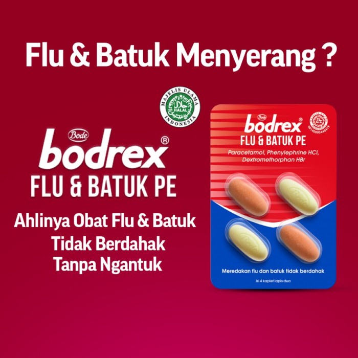 Jual BODREX Flue & Batuk - 1 Blister / Strip 4 Tablet | Shopee Indonesia
