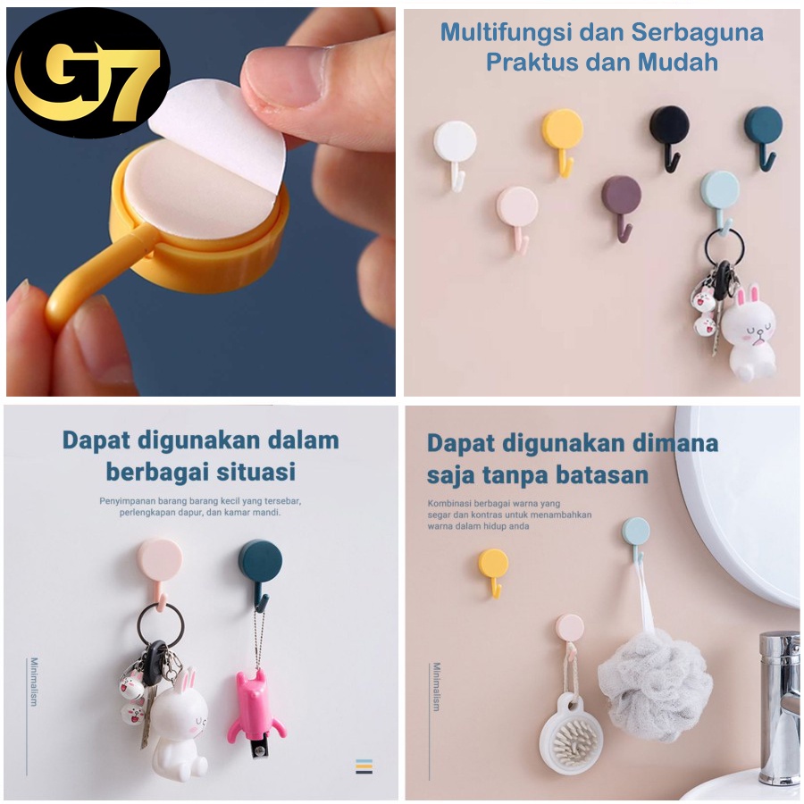 Jual Gantungan Tempel Dinding Hook Tembok Keramik Tempelan Kail Bulat ...