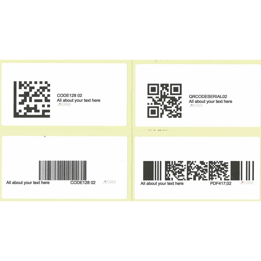 Jual Cetak Stiker Label BARCODE QRCODE, PDF417, DATAMATRIX, dan CODE128 ...