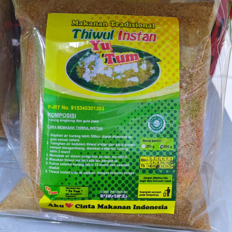 Jual tiwul instan halus yu tum makanan tradisional khas gunung kidul ...