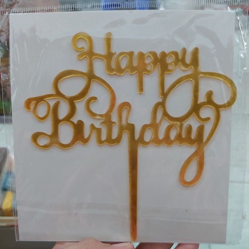 Jual Topper HBD full huruf gold | Shopee Indonesia