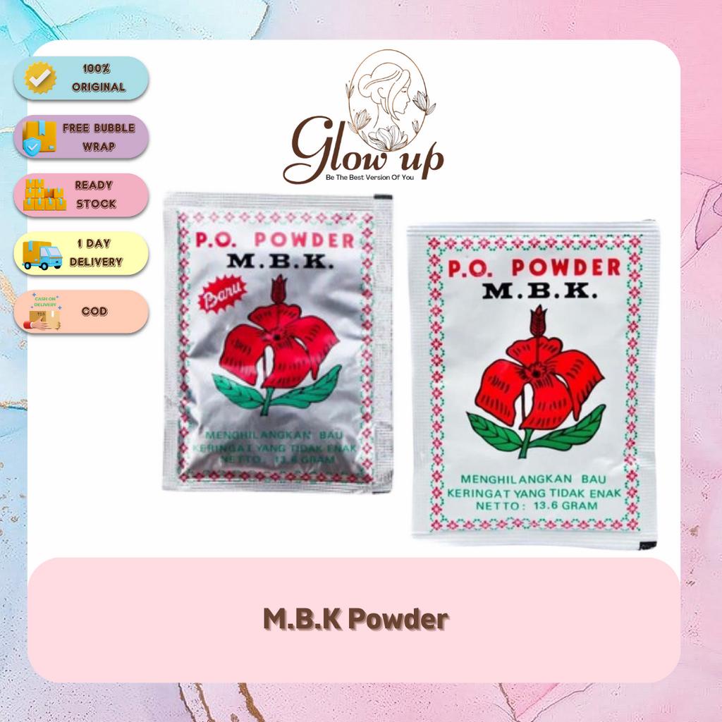Jual GLOWUP M.B.K Bedak MBK Putih [ Putih ] | [Silver ] bedak menghilangkan bau | Shopee Indonesia