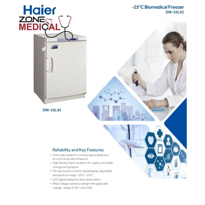 Jual HAIER BIOMEDICAL FREEZER / HAIER DW 25L92 | Shopee Indonesia