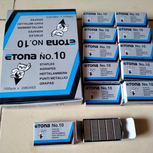 Jual Isi Staples/ isi Stapler Etona no10 (kecil) 1pcs | Shopee Indonesia