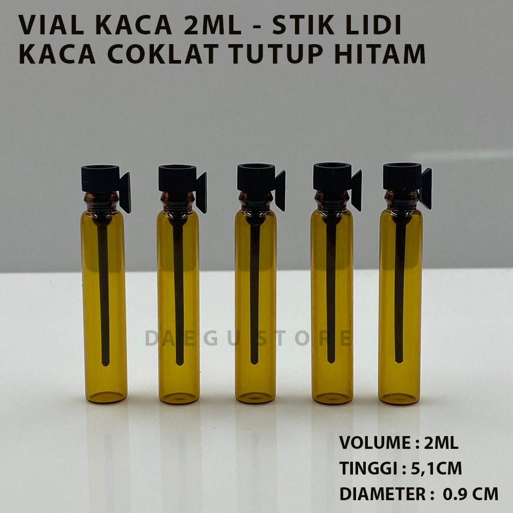 Jual Vial AMBER 2ml Botol Kaca Tester Sample Parfum - Stick Lidi ...