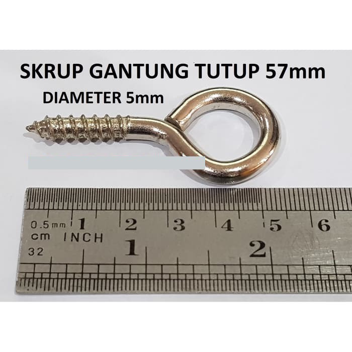 Jual Skrup Gantung Tutup No 14 Baut Catolan Gantungan Barang Paku ...