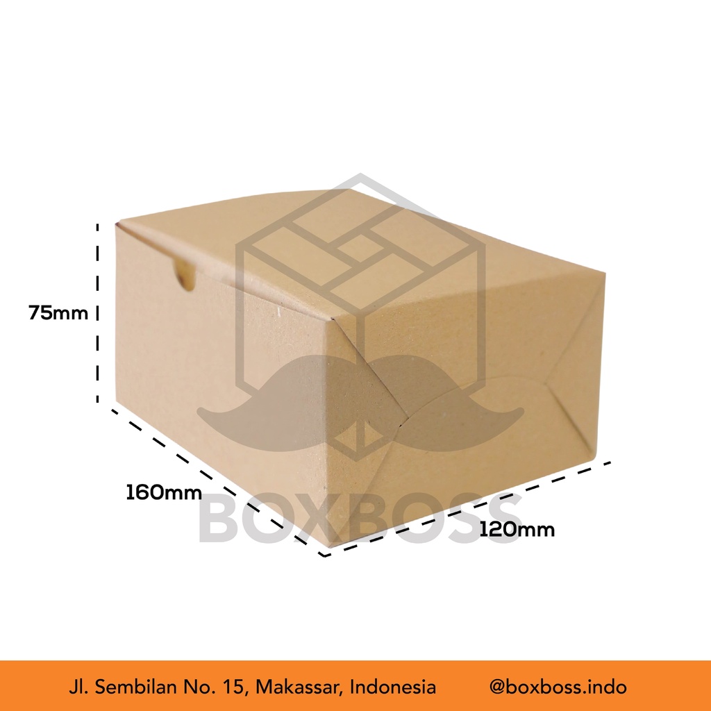 Jual Paper Lunch Box (Box Kertas Makanan) 160 x 120 x 75 mm | Shopee ...