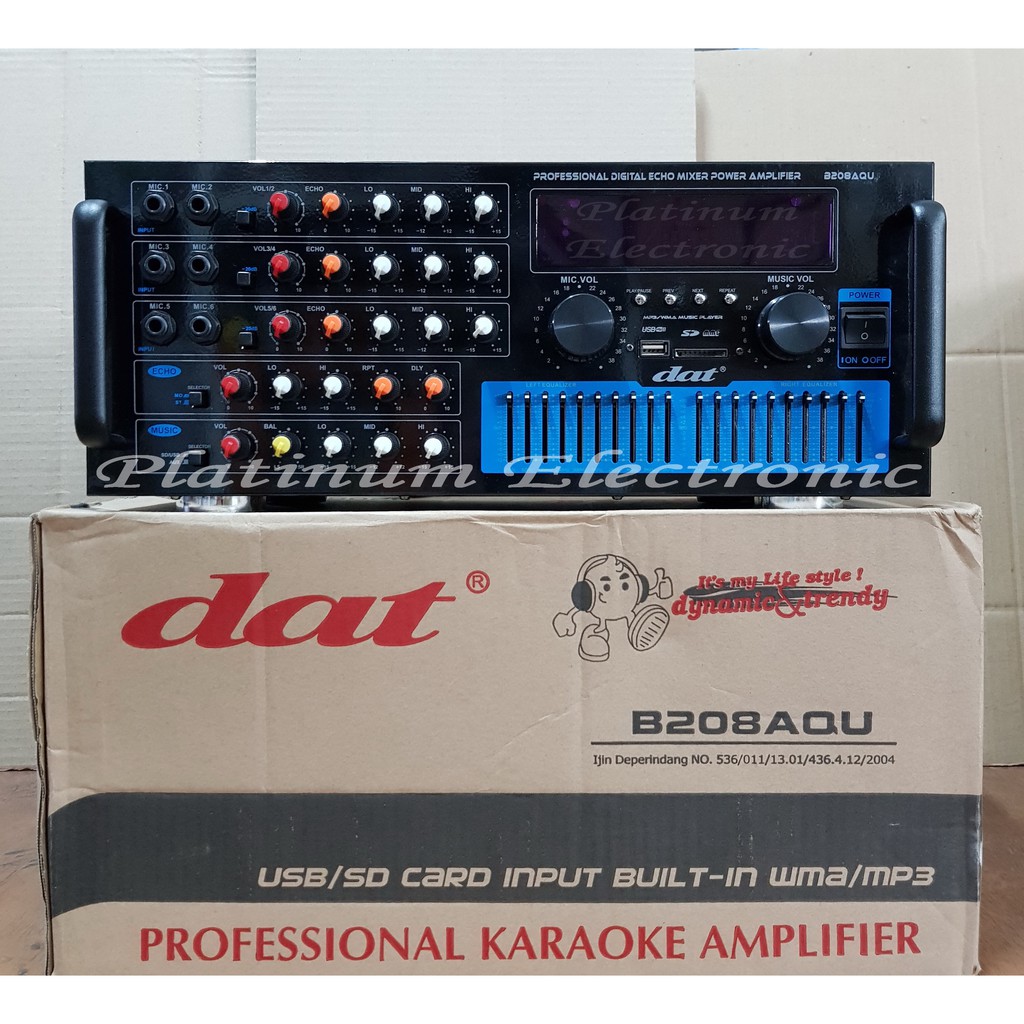 Jual Power Amplifier DAT B208AQU Bluetooth Karaoke Mixer / Ampli B 208 ...
