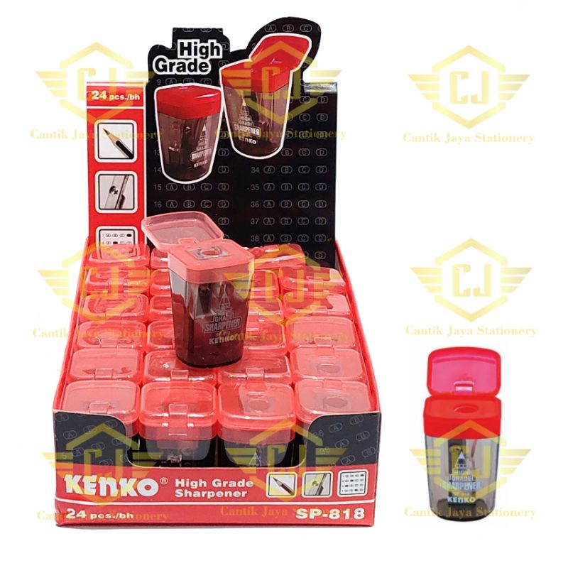 Jual [1 BOX / 24 PCS] Rautan KENKO Sharpener SP-818 (1 Hole) | Shopee Indonesia