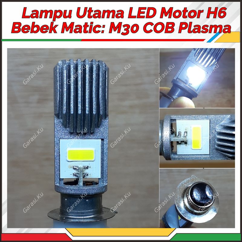 Jual LAMPU LED PUTIH UTAMA MOTOR BEBEK MATIC H6 POWER BRIGHT SERIE M46 COB: SUPRA KHARISMA ...