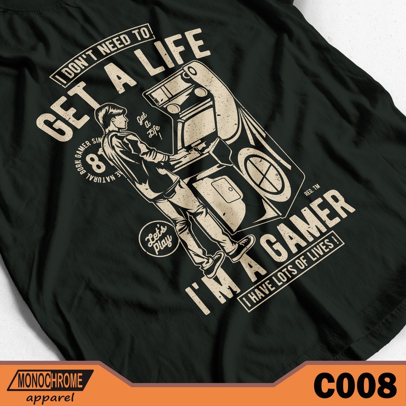 Jual C008 Kaos Baju Distro Pria Game Gamer Gamers | Shopee Indonesia