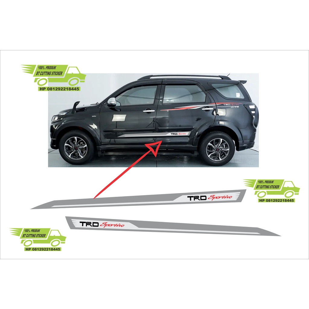Jual sticker mobil toyota rush stiker mobil rush trd sportivo sticker ...