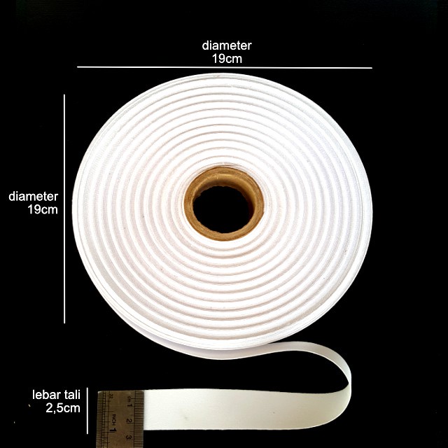 Jual Bahan Tali Tissue 2,5cm Lanyard Id Card Roll Bahan Tali Pita Tisue ...