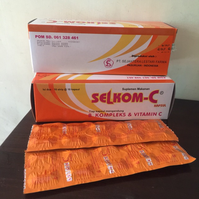 Jual Selkom C ~ kapsul B kompleks dan Vitamin C (harga box) | Shopee ...