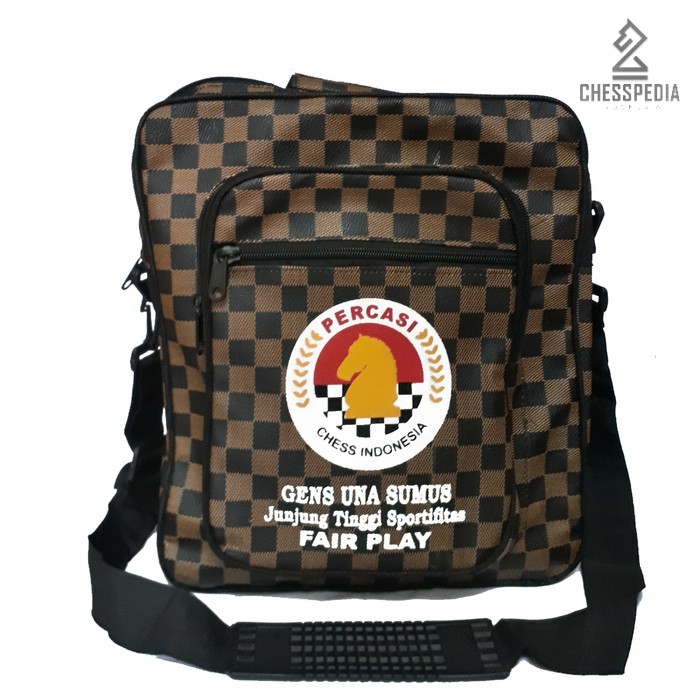 Jual Chesspedia Tas Catur Logo Percasi Bahan Kulit Motif Kotak Kotak ...