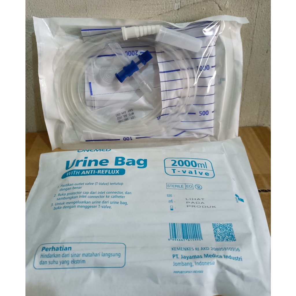 Jual Urine Bag 2 liter Kantong Kencing Urin Bag OneMed | Shopee Indonesia