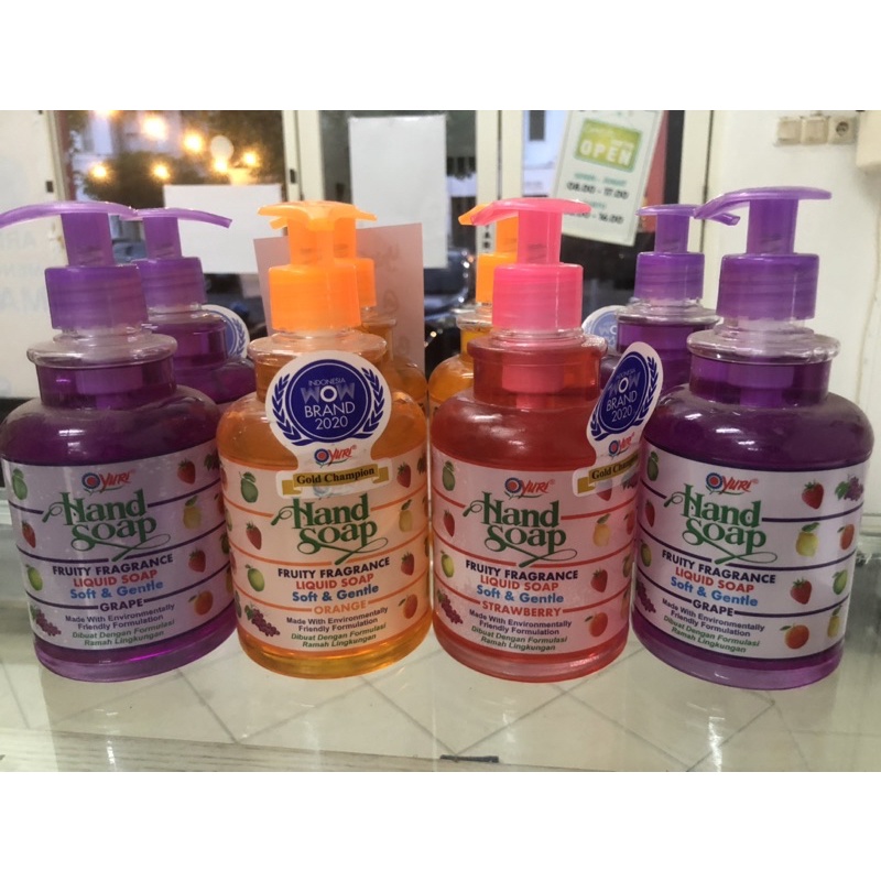Jual yuri hand wash sabun cuci tangan 410ml kemasan pump 410 ml ...