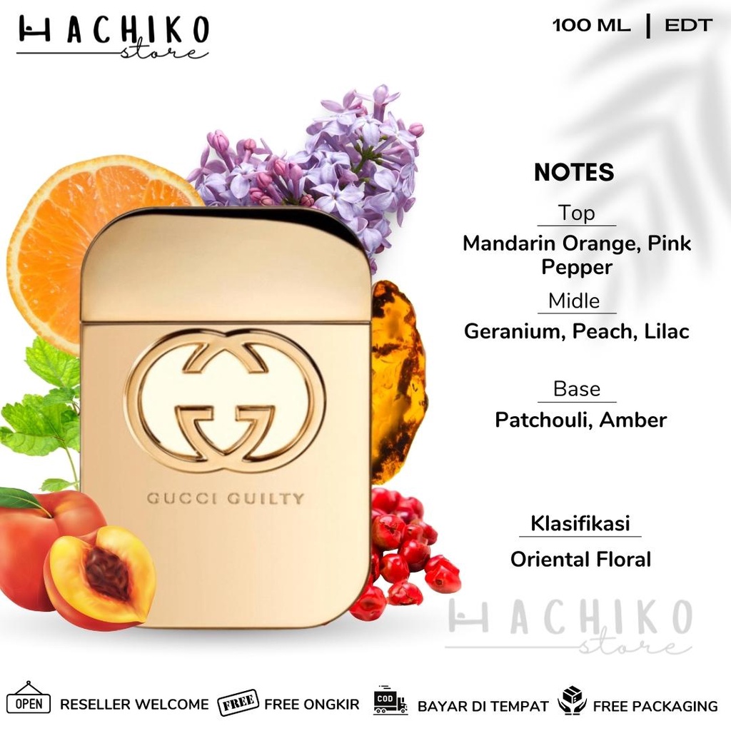 Jual Parfum Gucci Guilty Gold For Women 100ml EDT Original Singapore | Shopee Indonesia